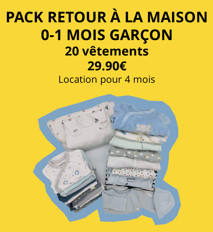 PACK RETOUR A LA MAISON 0-1 MOIS GARCON - Petit mais costaud